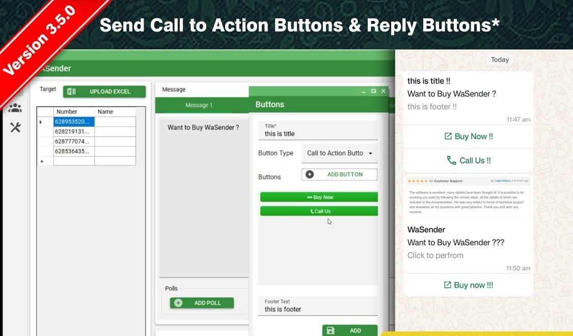 #1 WhatsApp Bulk Message Sender Tool - Send Messages with CTAs, Images & More